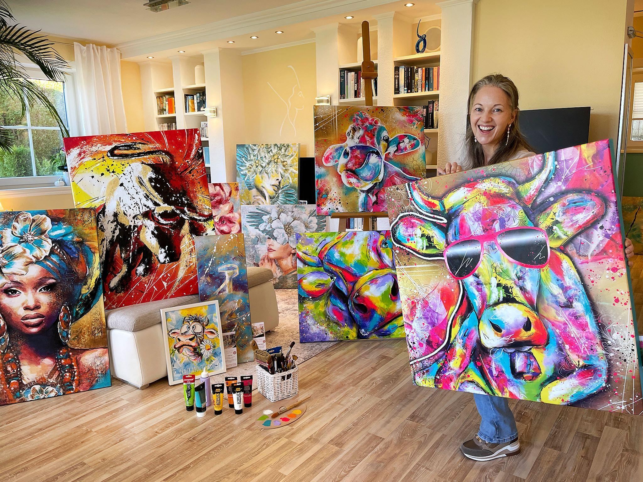 Funny Cows – Kunsttentoonstelling in Popart-stijl